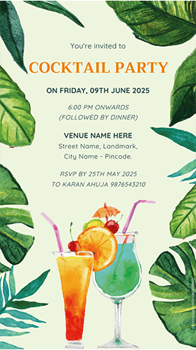 Cocktail Party Invitation - Happy Invites Video Make