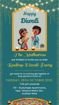 Diwali Invitation Card | Happy Invites Digital Card Maker