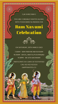 Ram Navami Invitation Card - Happy Invites Digital Ecard Maker