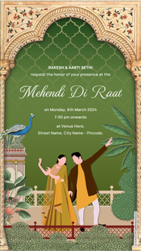 Mehndi Invitation Card - Happy Invites Digital Ecard Maker
