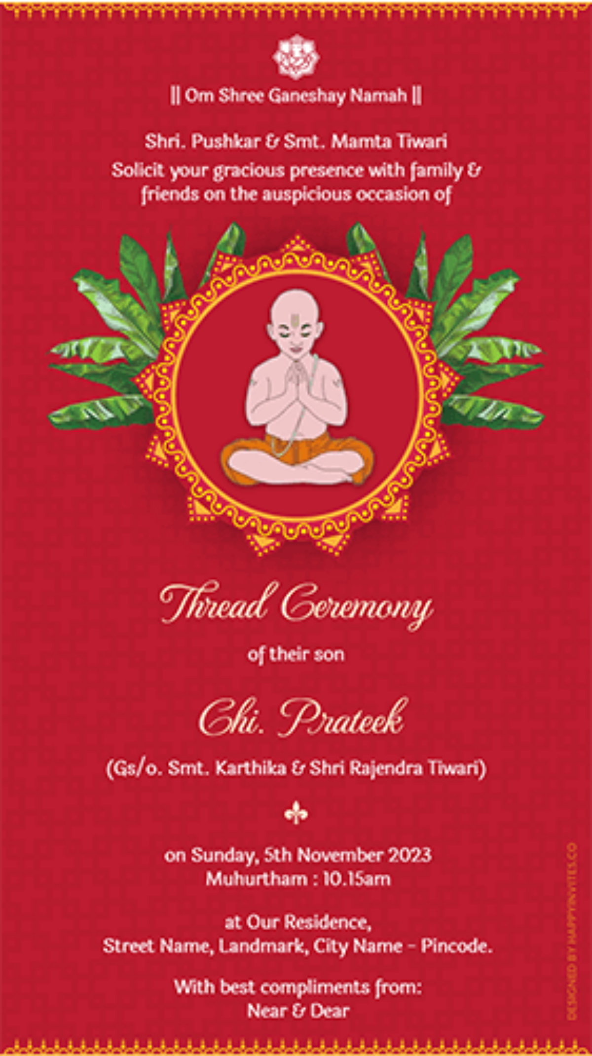 Thread Ceremony Invitation Card In Bengali Free - Infoupdate.org