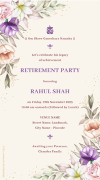 Retirement Party Invitation Card - Happy Invites Ecard Maker