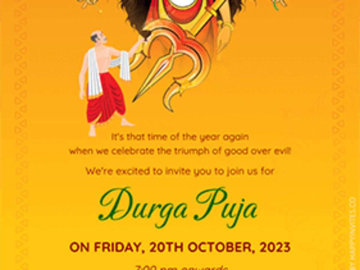 Durga Puja Invitation Letter Format In English Word Doente Template ...