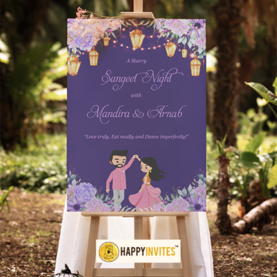 Wedding Welcome Board Design | Entrance Board - Happy Invites