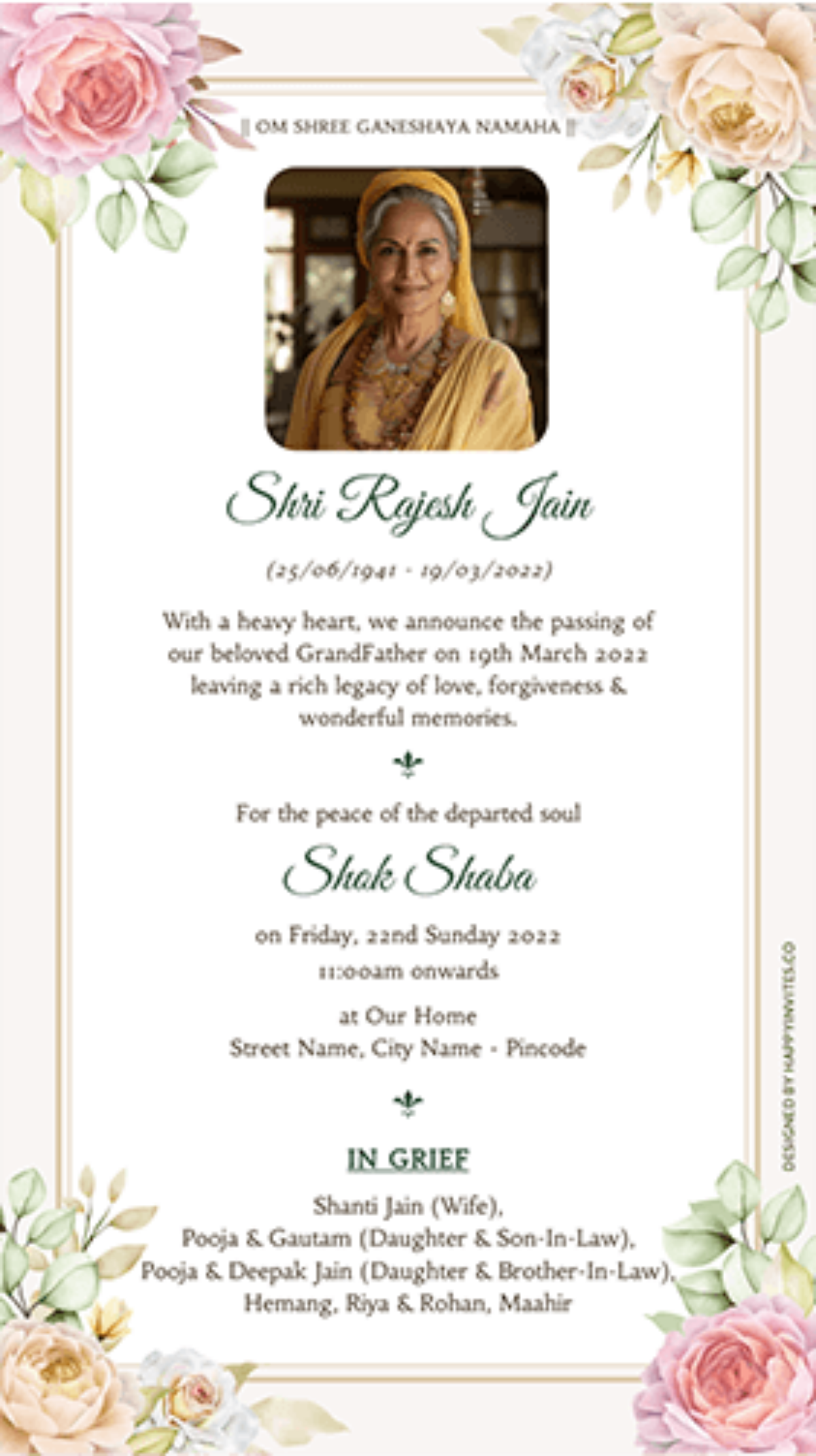 12th Day Death Ceremony Invitation In Hindi - Infoupdate.org