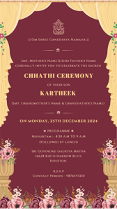 Chhathi Invitation Card - Happy Invites