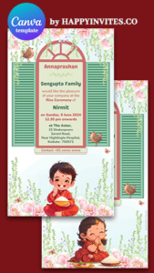 Annaprashan Invitation Template Card Editable - Happy Invites