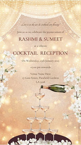 Cocktail Reception Invitation Card - Happy Invites