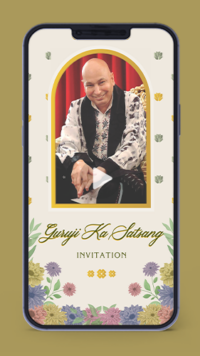 Guruji Satsang Invitation Card Maker Online - Happy Invites