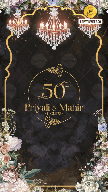 50th Wedding Anniversary Invitation Card Matter In Hindi Agenda ...