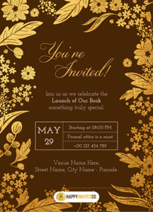 Book Launch Invitation | Launch Party Invitation - Happy Invites
