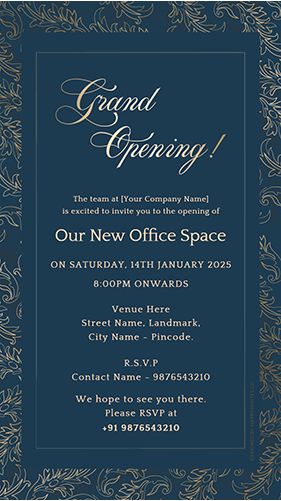 Invitation Card for Office Opening Ceremony - Happy Invites