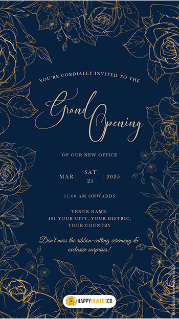 Office Opening Invitation Card - Happy Invites Ecard Maker