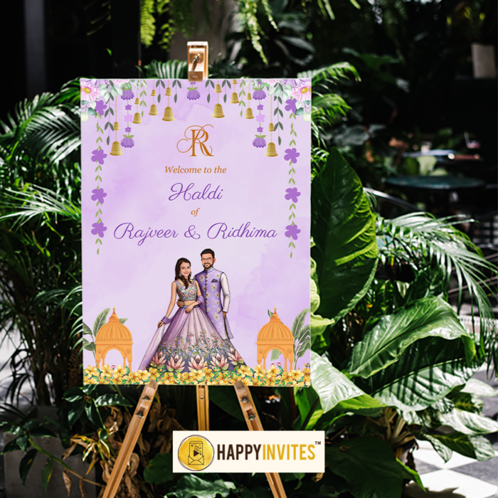 Wedding Welcome Board Design | Entrance Board - Happy Invites