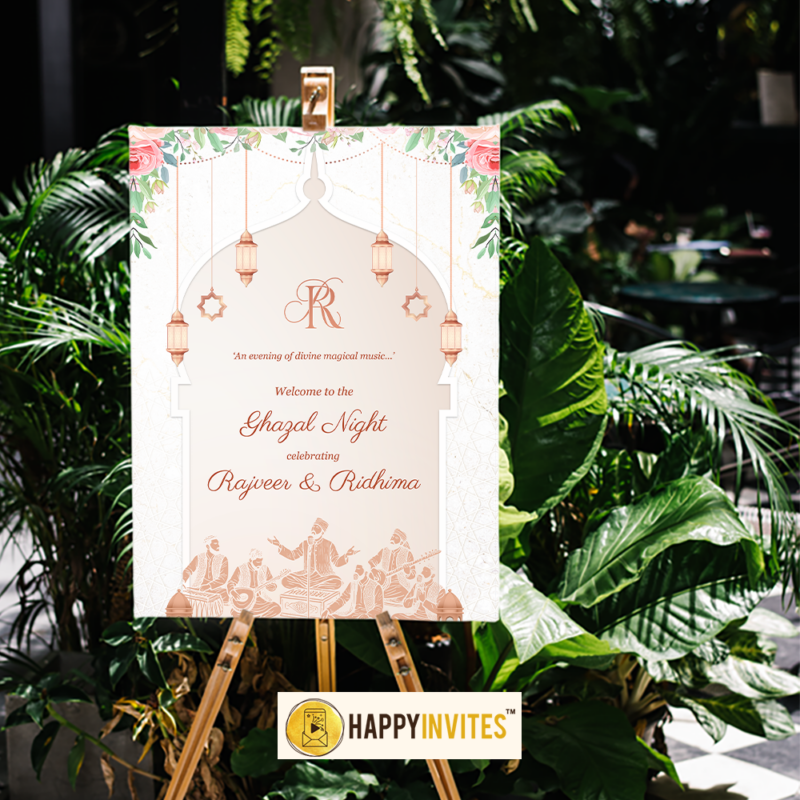 Wedding Welcome Board Design | Entrance Board - Happy Invites