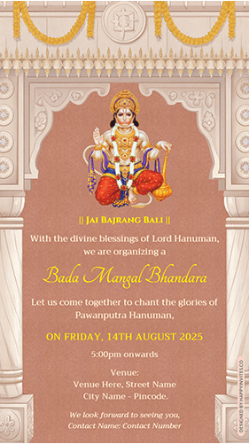 Bhandara Invitation Designs – Free Editing & Customization!