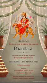 Bhandara Invitation Designs – Free Editing & Customization!