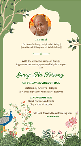 Guruji Satsang Invitation Card Maker Online - Happy Invites
