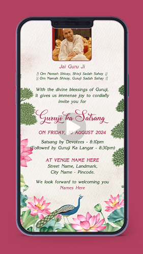 Guruji Satsang Invitation Card Maker Online - Happy Invites