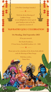 Navratri Golu Invitation Card for Whatsapp - Happy Invites