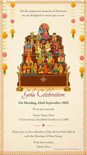 Navratri Golu Invitation Video | Traditional & Customizable Invite