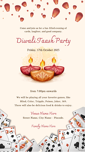 Diwali Invitation Card | Happy Invites Digital Card Maker