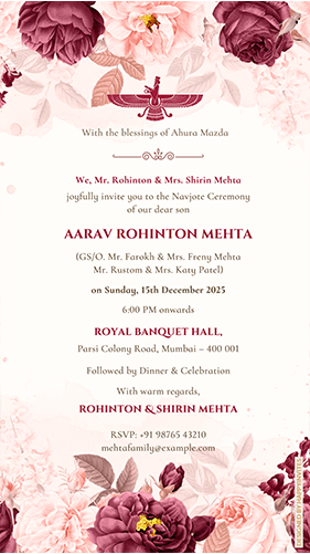 NAVJOTE CEREMONY INVITATION CARD - Invitation Video Animated E Card ...